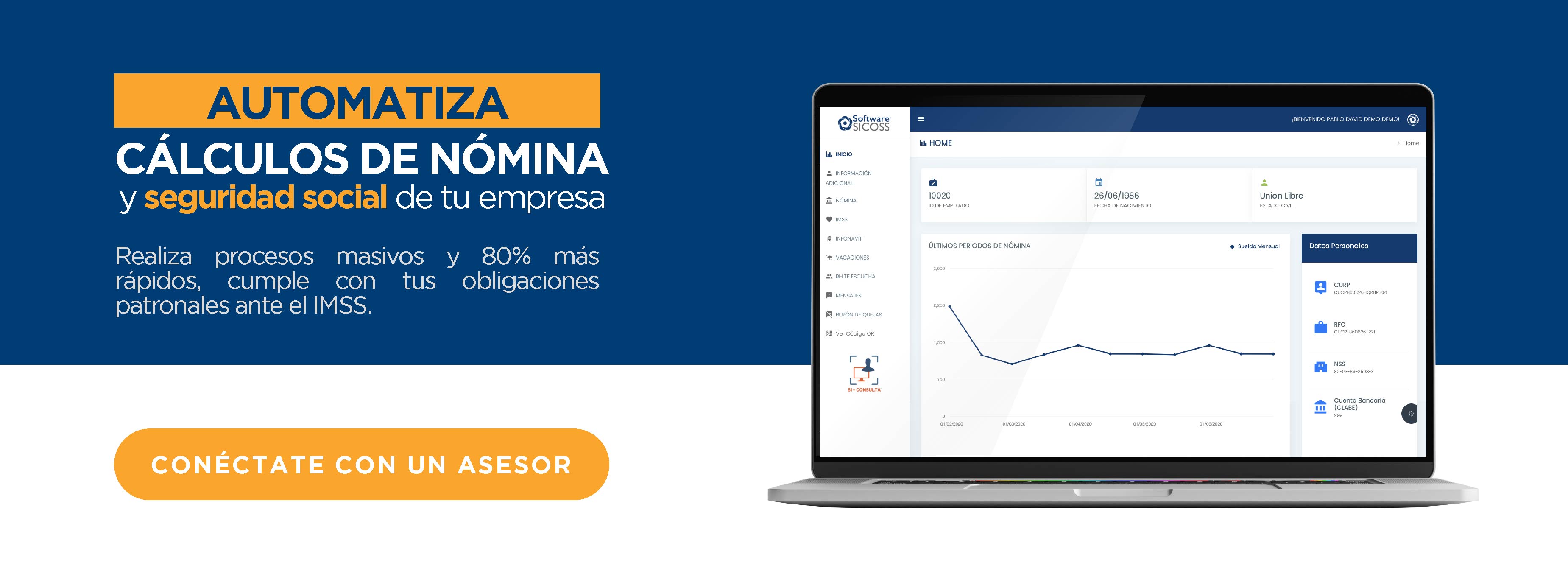 Software SICOSS | Sistema para cálculo de nómina y cálculo de IMSS