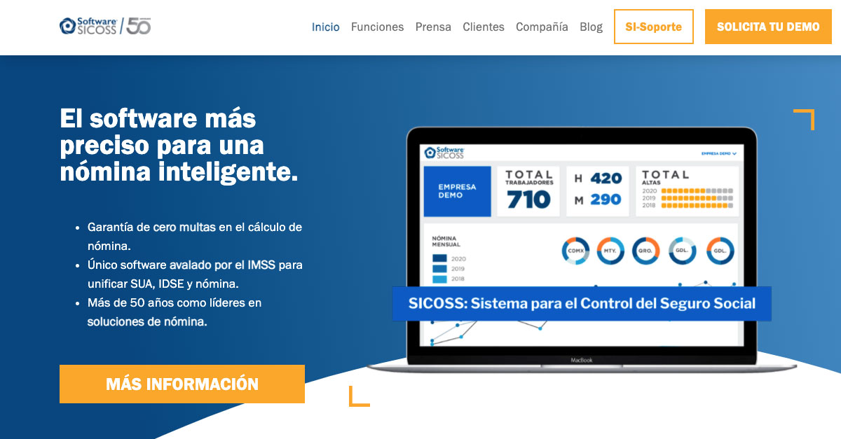 Software SICOSS | Sistema para cálculo de nómina y cálculo de IMSS